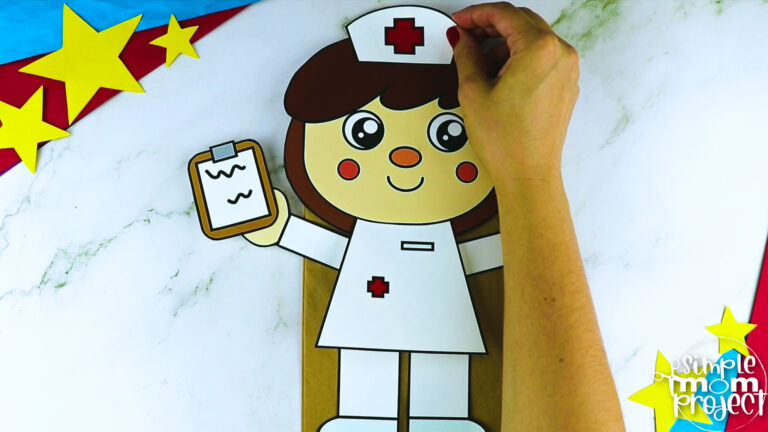 Printable Nurse Paper Bag Puppet Template – Simple Mom Project