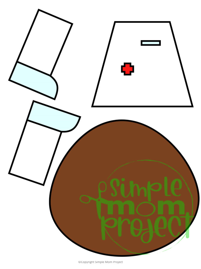 Printable Nurse Paper Bag Puppet Template – Simple Mom Project