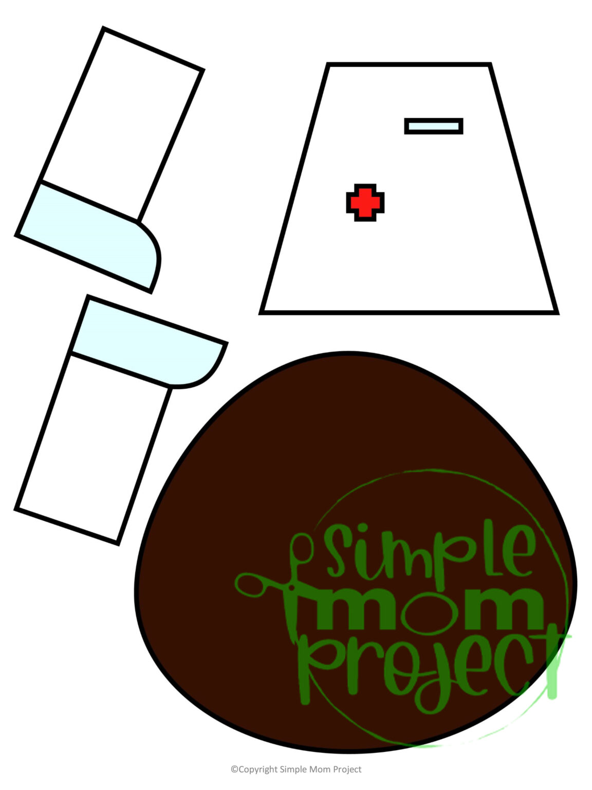 Printable Nurse Paper Bag Puppet Template – Simple Mom Project