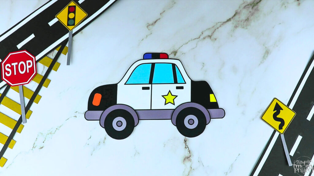 Printable Police Car Craft Template – Simple Mom Project