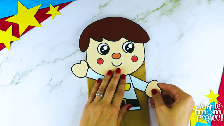 Printable Police Officer Paper Bag Puppet Template – Simple Mom Project
