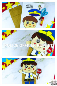 Printable Police Officer Paper Bag Puppet Template – Simple Mom Project
