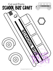 Printable School Bus Craft Template – Simple Mom Project