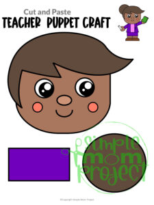 Printable Teacher Paper Bag Puppet Template – Simple Mom Project
