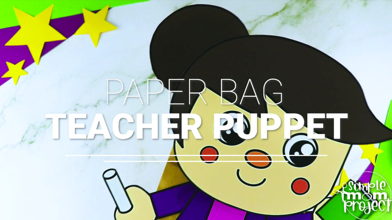 Printable Teacher Paper Bag Puppet Template – Simple Mom Project