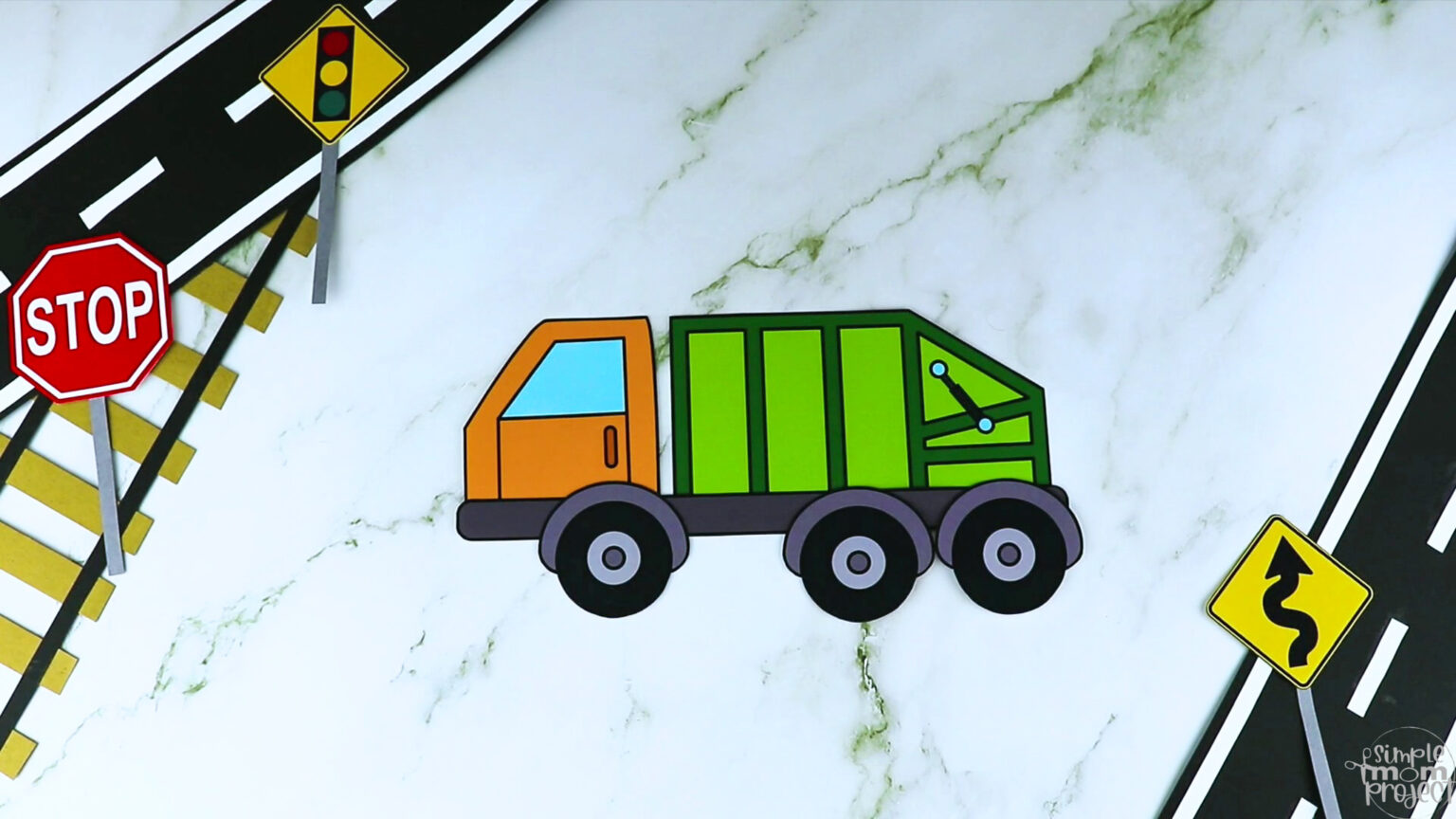 Printable Trash Truck Craft Template – Simple Mom Project