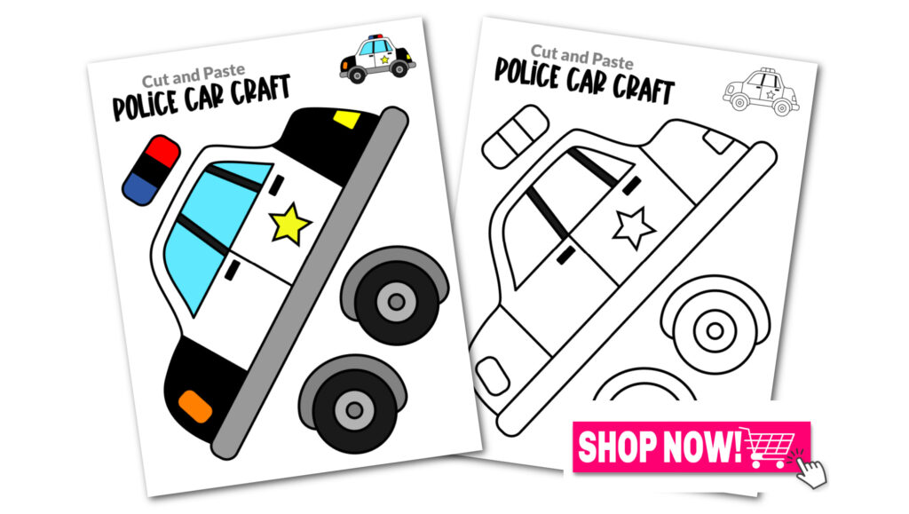 Printable Police Car Craft Template – Simple Mom Project