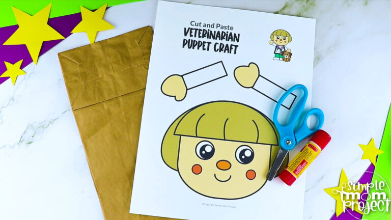 Veterinarian Paper Bag Puppet Craft for Kids (Easy Community Helper ...