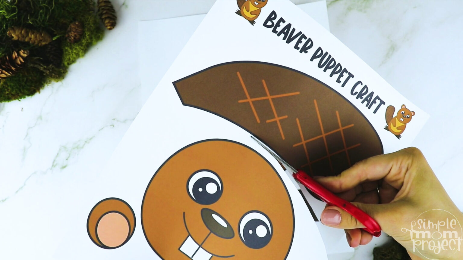 Printable Beaver Paper Bag Puppet Template – Simple Mom Project
