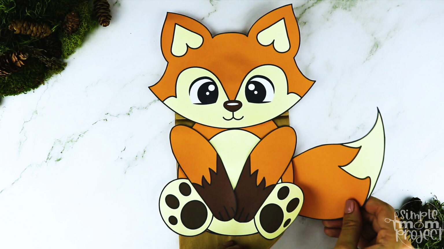 Printable Fox Paper Bag Puppet Template - Simple Mom Project