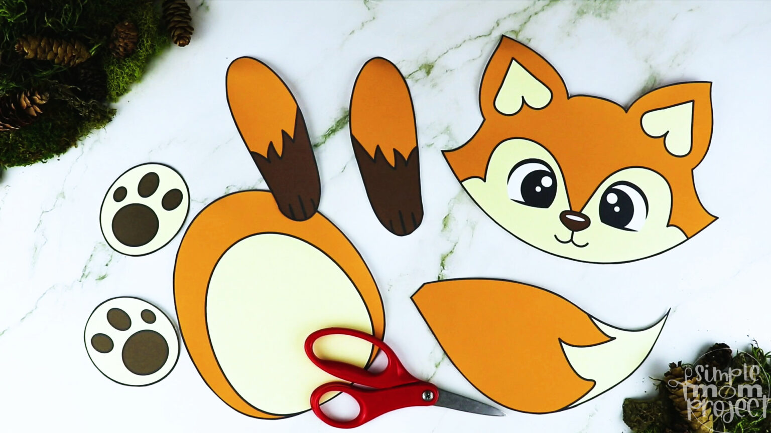 Printable Fox Paper Bag Puppet Template - Simple Mom Project