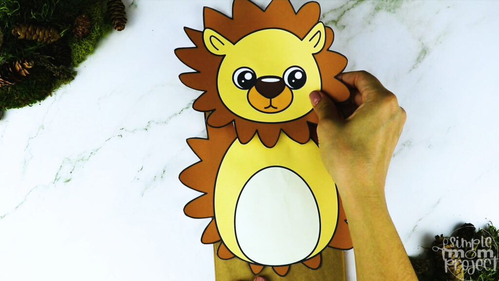 Printable Hedgehog Paper Bag Puppet Template – Simple Mom Project