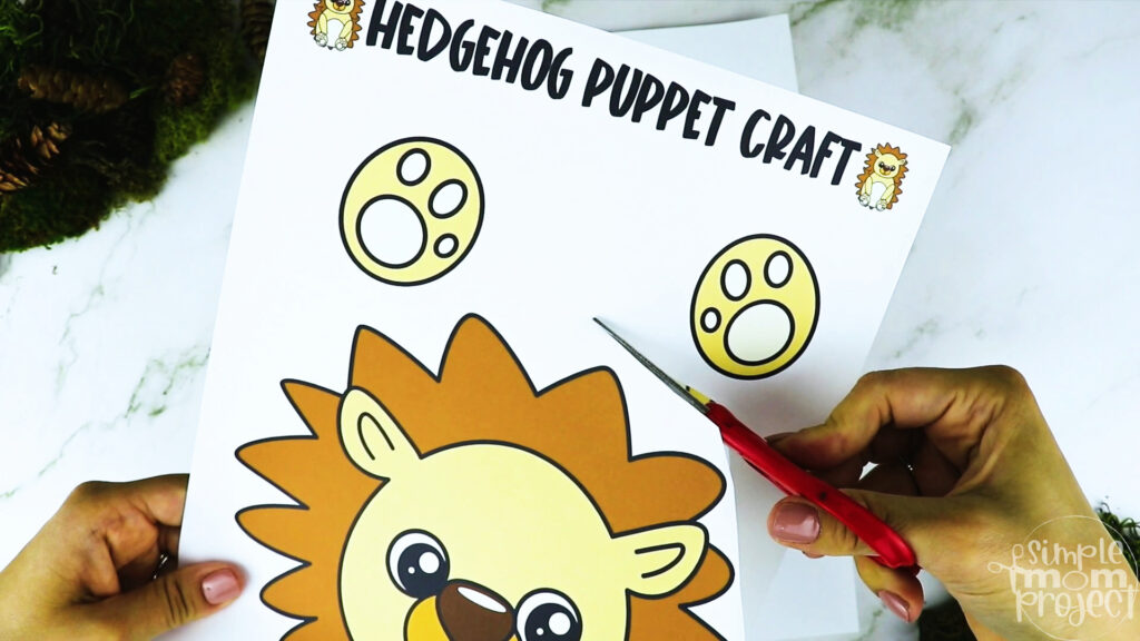 Printable Hedgehog Paper Bag Puppet Template – Simple Mom Project