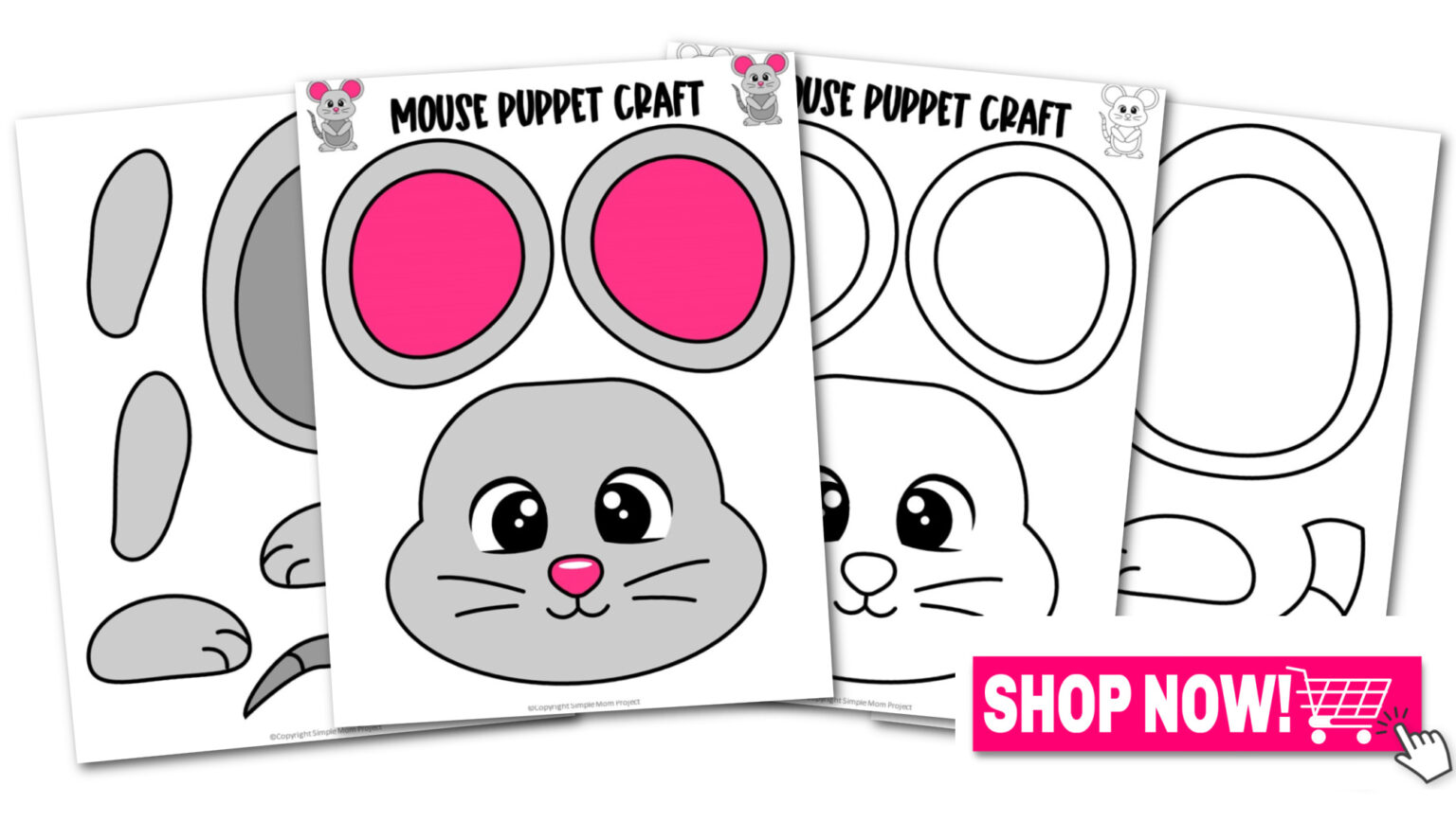 Printable Mouse Paper Bag Puppet Template – Simple Mom Project