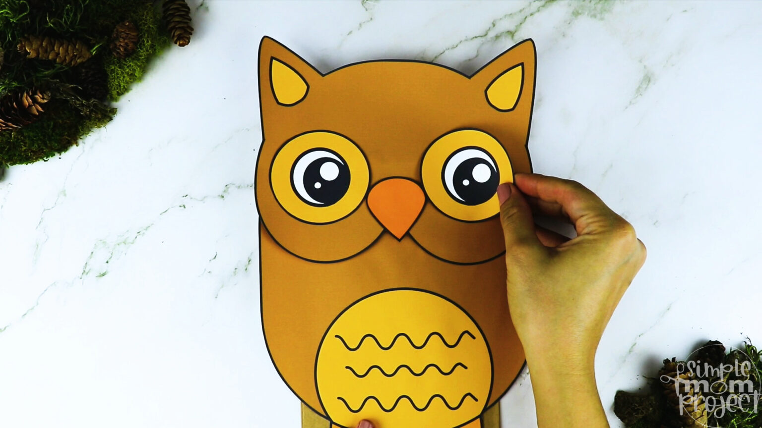 Printable Woodland Owl Paper Bag Puppet Template – Simple Mom Project