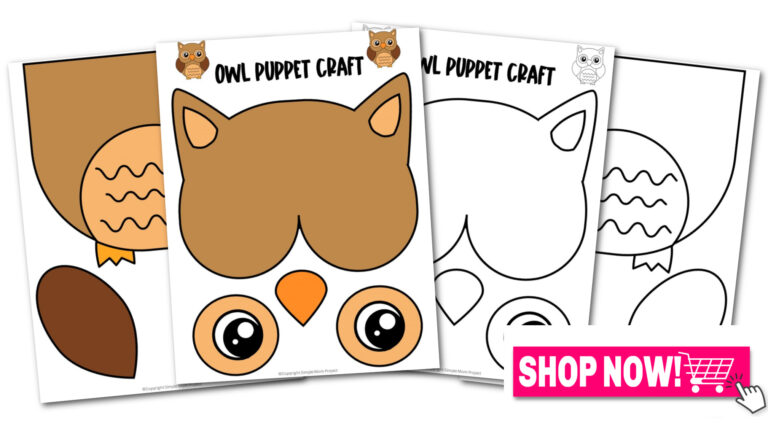 Printable Woodland Owl Paper Bag Puppet Template – Simple Mom Project