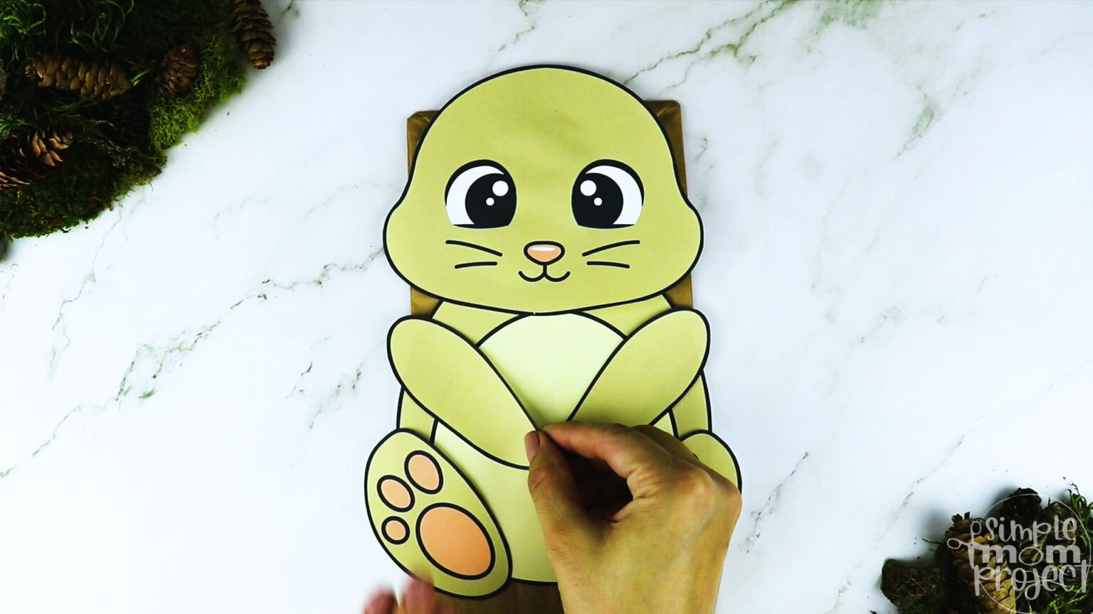 Printable Rabbit Paper Bag Puppet Template – Simple Mom Project