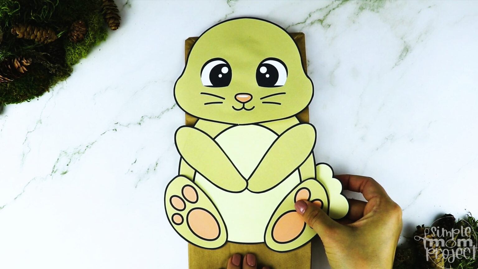 Printable Rabbit Paper Bag Puppet Template – Simple Mom Project