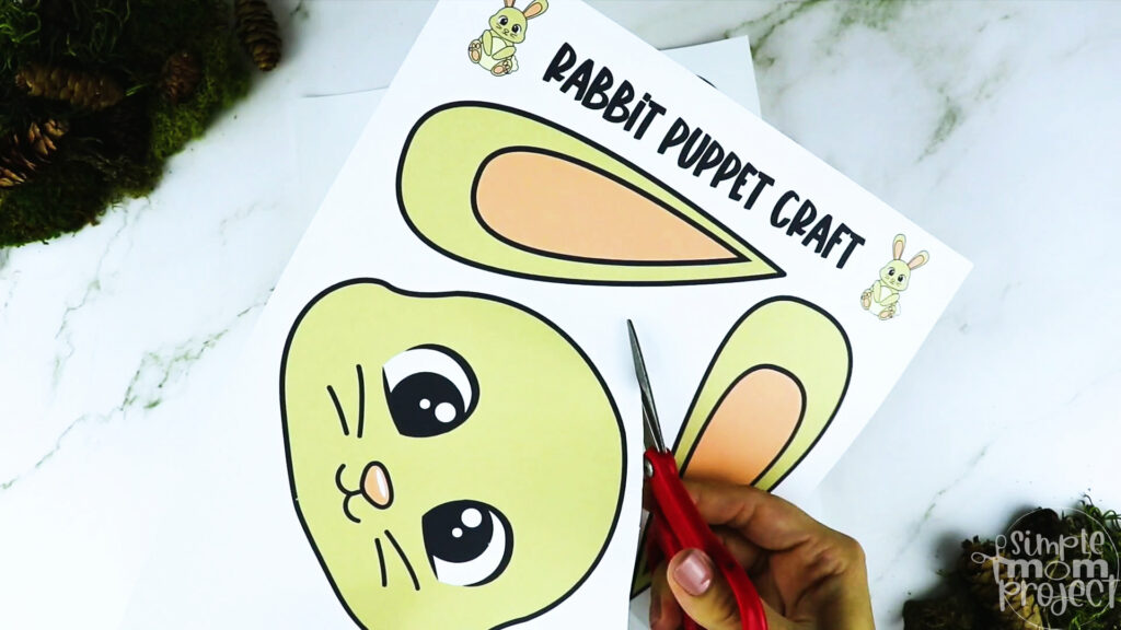 Printable Rabbit Paper Bag Puppet Template – Simple Mom Project