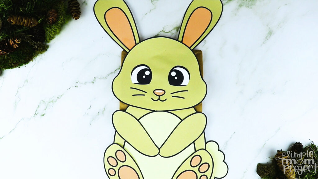Printable Rabbit Paper Bag Puppet Template – Simple Mom Project
