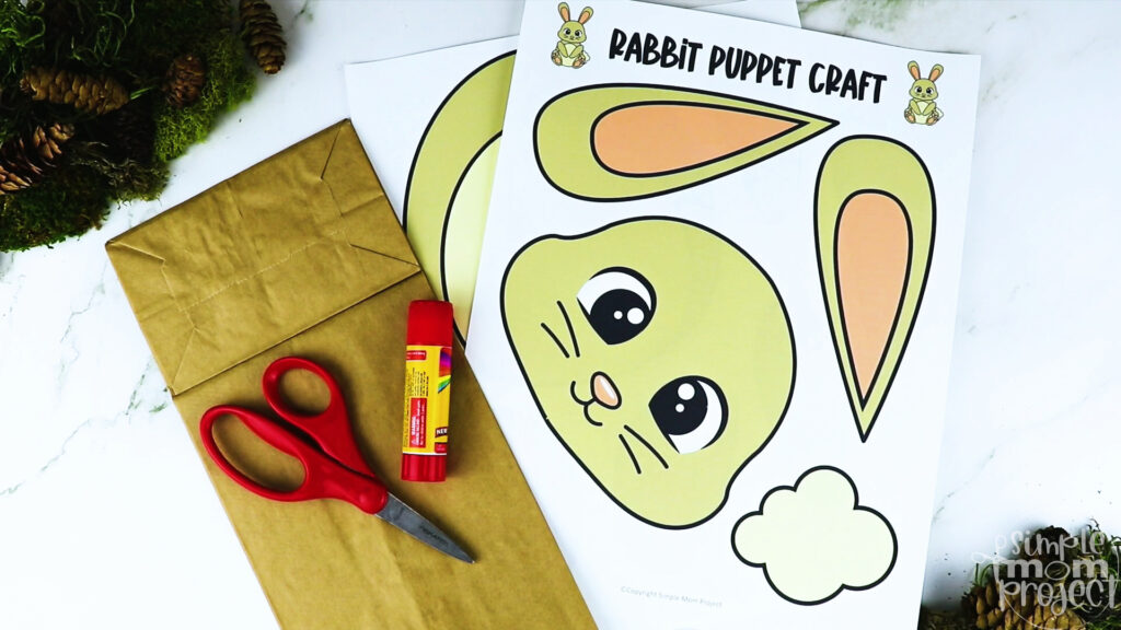 Printable Rabbit Paper Bag Puppet Template – Simple Mom Project
