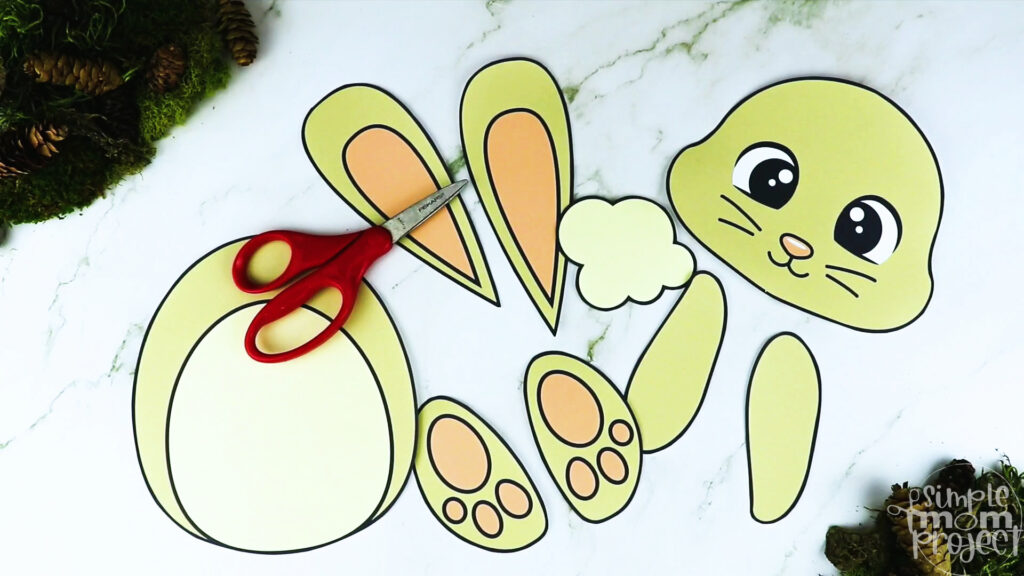 Printable Rabbit Paper Bag Puppet Template – Simple Mom Project