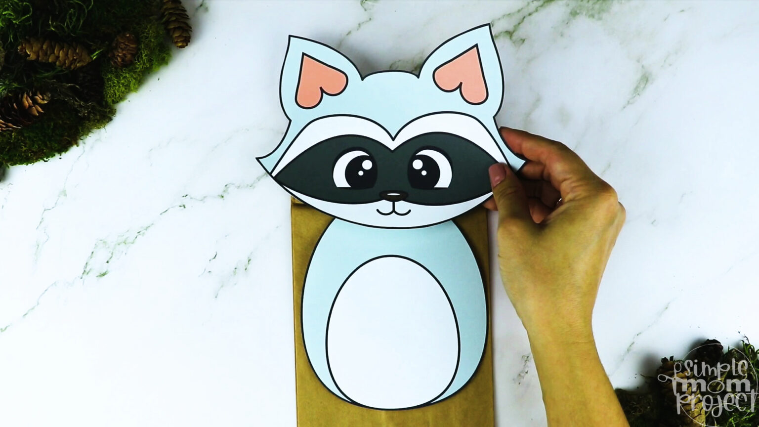 Printable Raccoon Paper Bag Puppet Template – Simple Mom Project