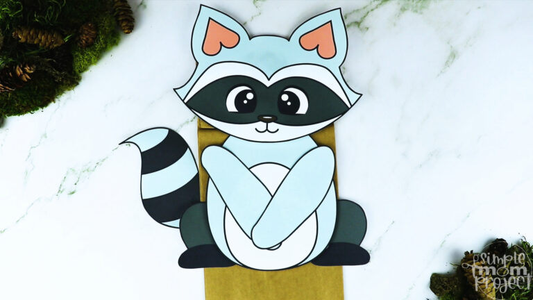 Printable Raccoon Paper Bag Puppet Template – Simple Mom Project