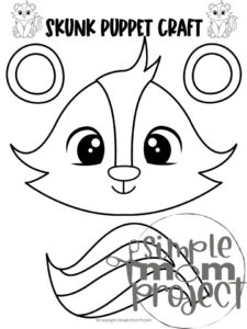 Printable Skunk Paper Bag Puppet Template – Simple Mom Project