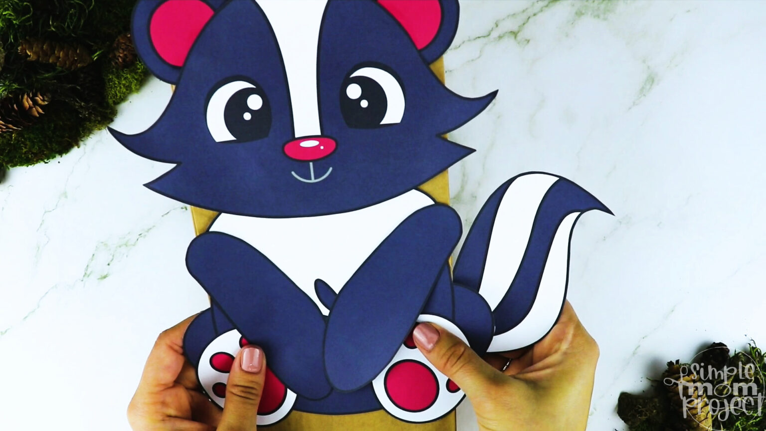 Printable Skunk Paper Bag Puppet Template – Simple Mom Project