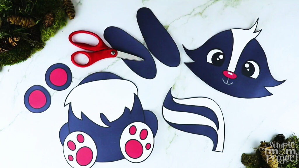 Printable Skunk Paper Bag Puppet Template – Simple Mom Project