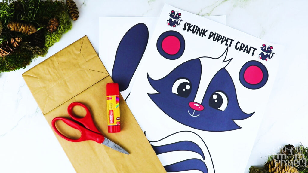 Printable Skunk Paper Bag Puppet Template – Simple Mom Project