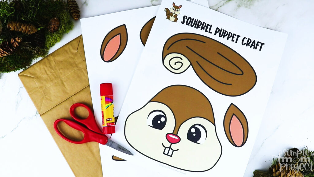 Printable Squirrel Paper Bag Puppet Template – Simple Mom Project