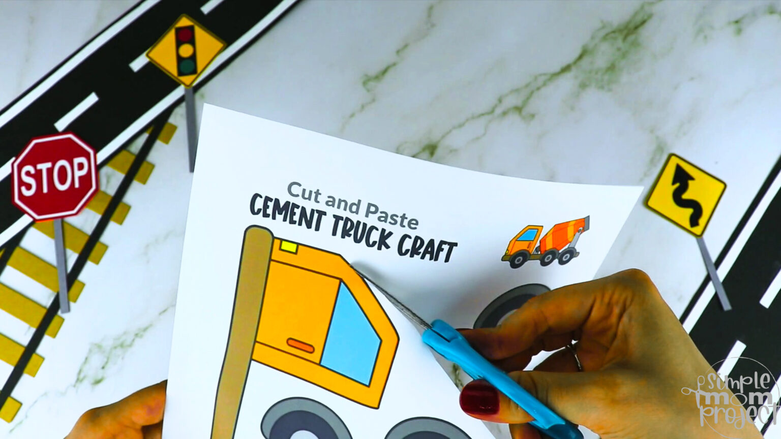 Printable Cement Truck Craft Template – Simple Mom Project