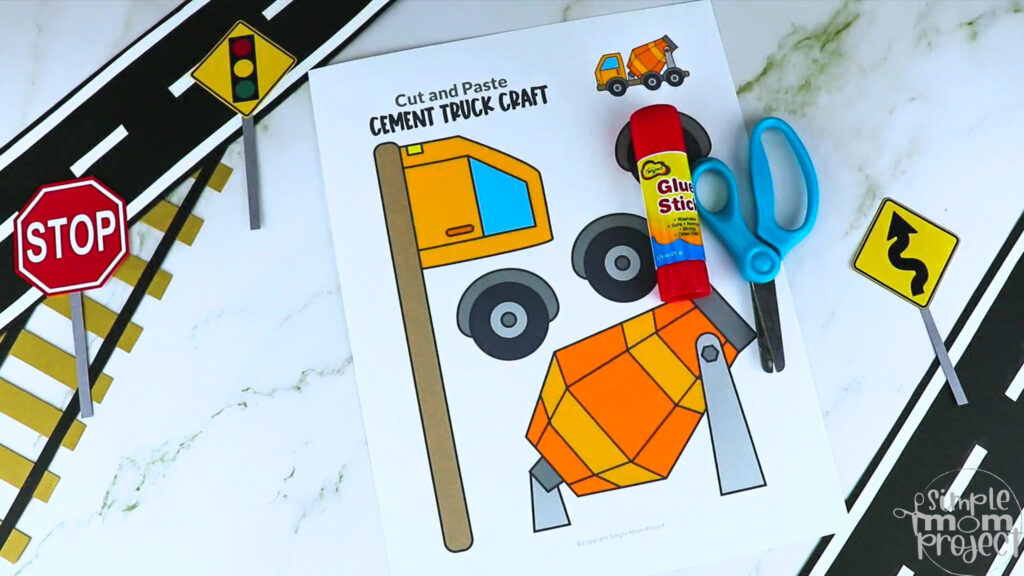 Printable Cement Truck Craft Template – Simple Mom Project