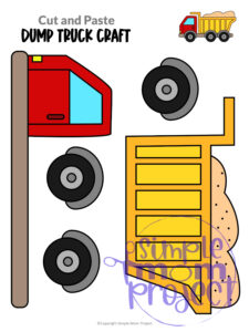 Printable Dump Truck Craft Template - Simple Mom Project