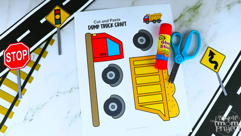 Printable Dump Truck Craft Template - Simple Mom Project