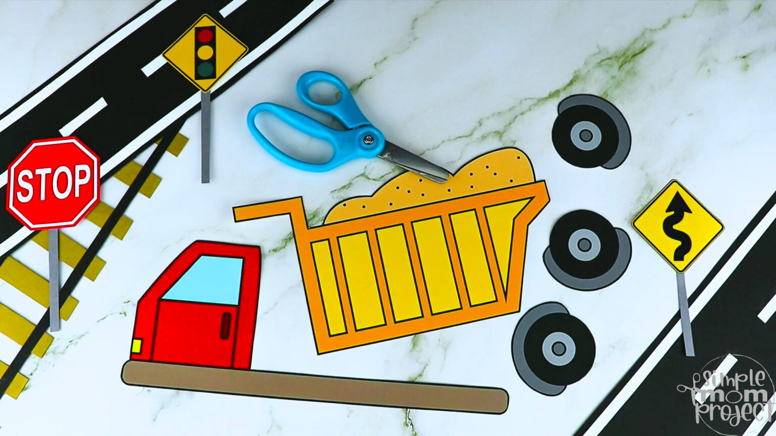 Printable Dump Truck Craft Template - Simple Mom Project