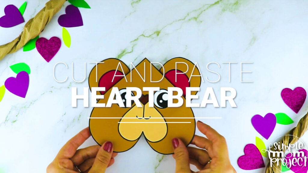 Printable Heart Bear Craft Template – Simple Mom Project