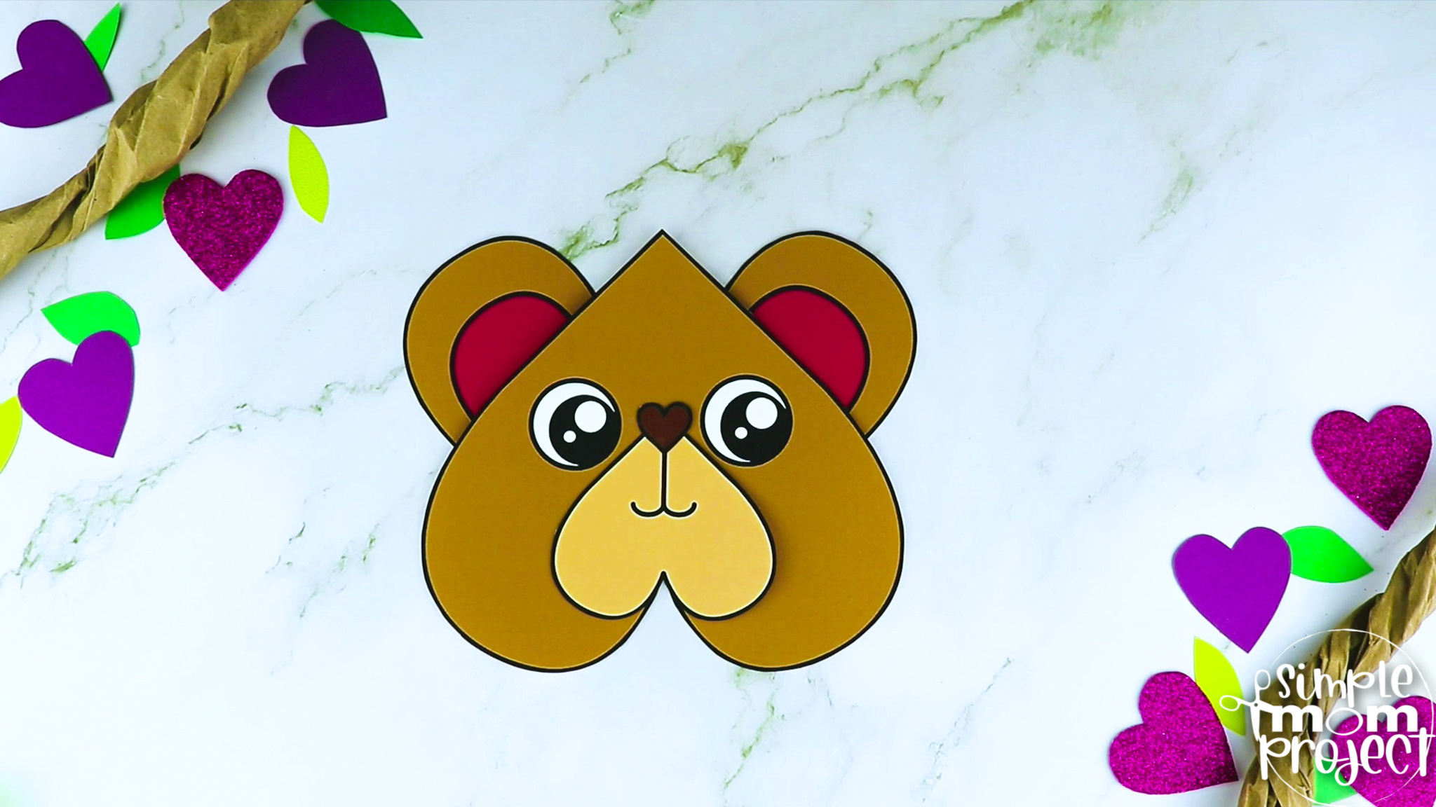 Printable Heart Bear Craft Template – Simple Mom Project