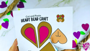 Printable Heart Bear Craft Template – Simple Mom Project