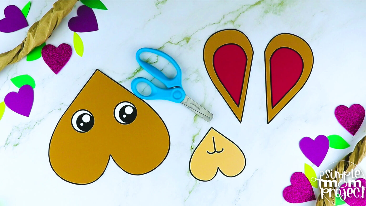 Printable Heart Bear Craft Template – Simple Mom Project