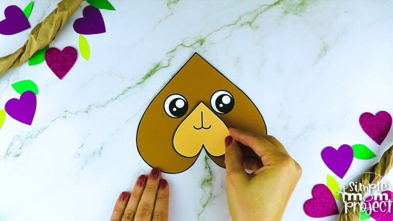 Printable Heart Bear Craft Template – Simple Mom Project