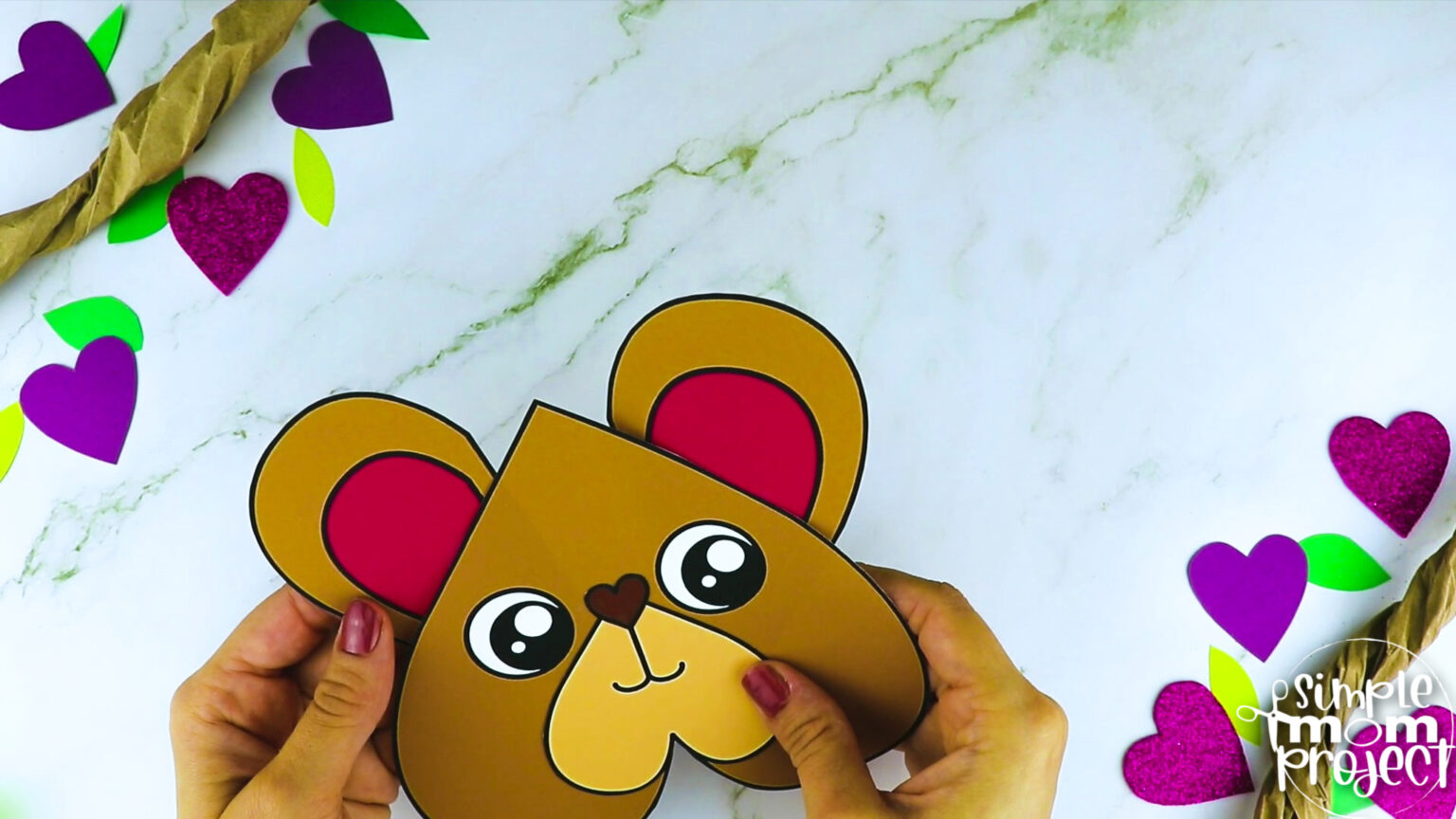 Printable Heart Bear Craft Template – Simple Mom Project