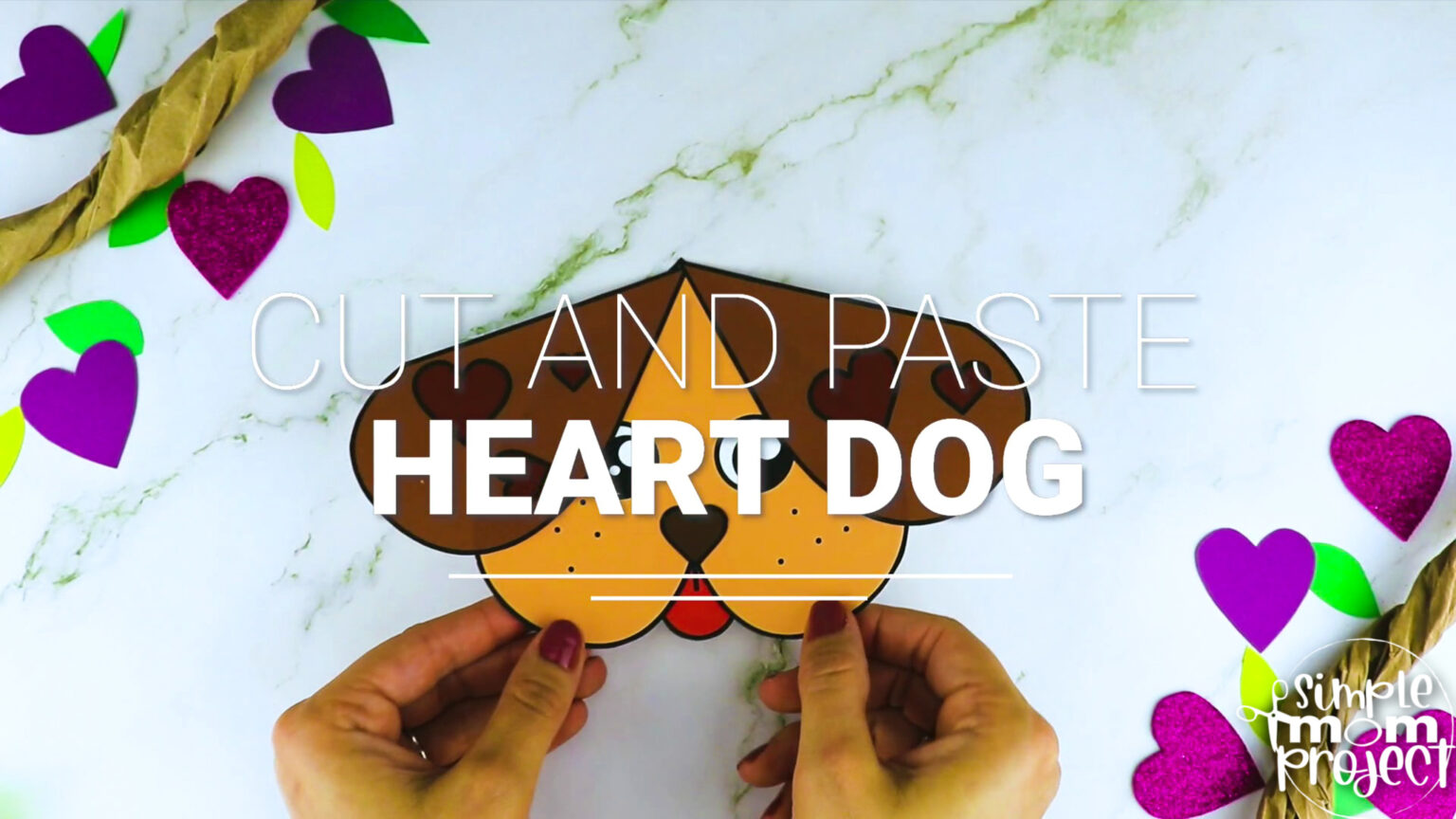 Printable Heart Dog Craft Template – Simple Mom Project