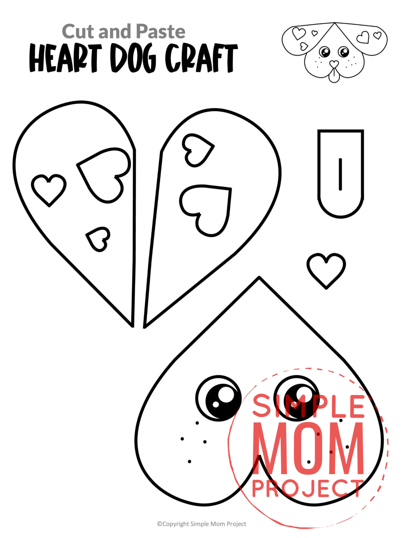 Printable Heart Animal Craft Templates – Simple Mom Project