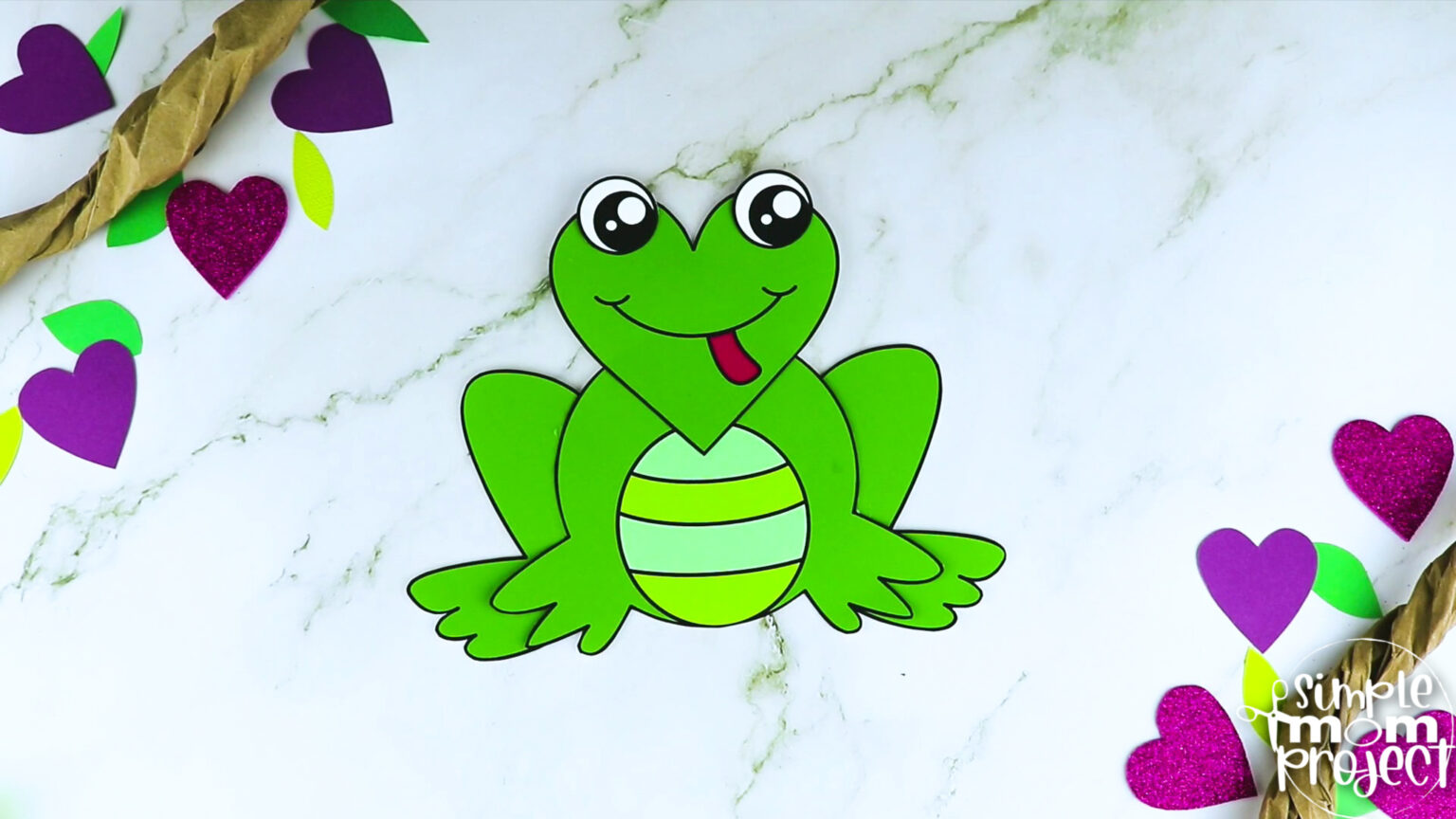 Printable Heart Frog Craft Template – Simple Mom Project