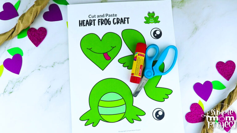 Printable Heart Frog Craft Template – Simple Mom Project