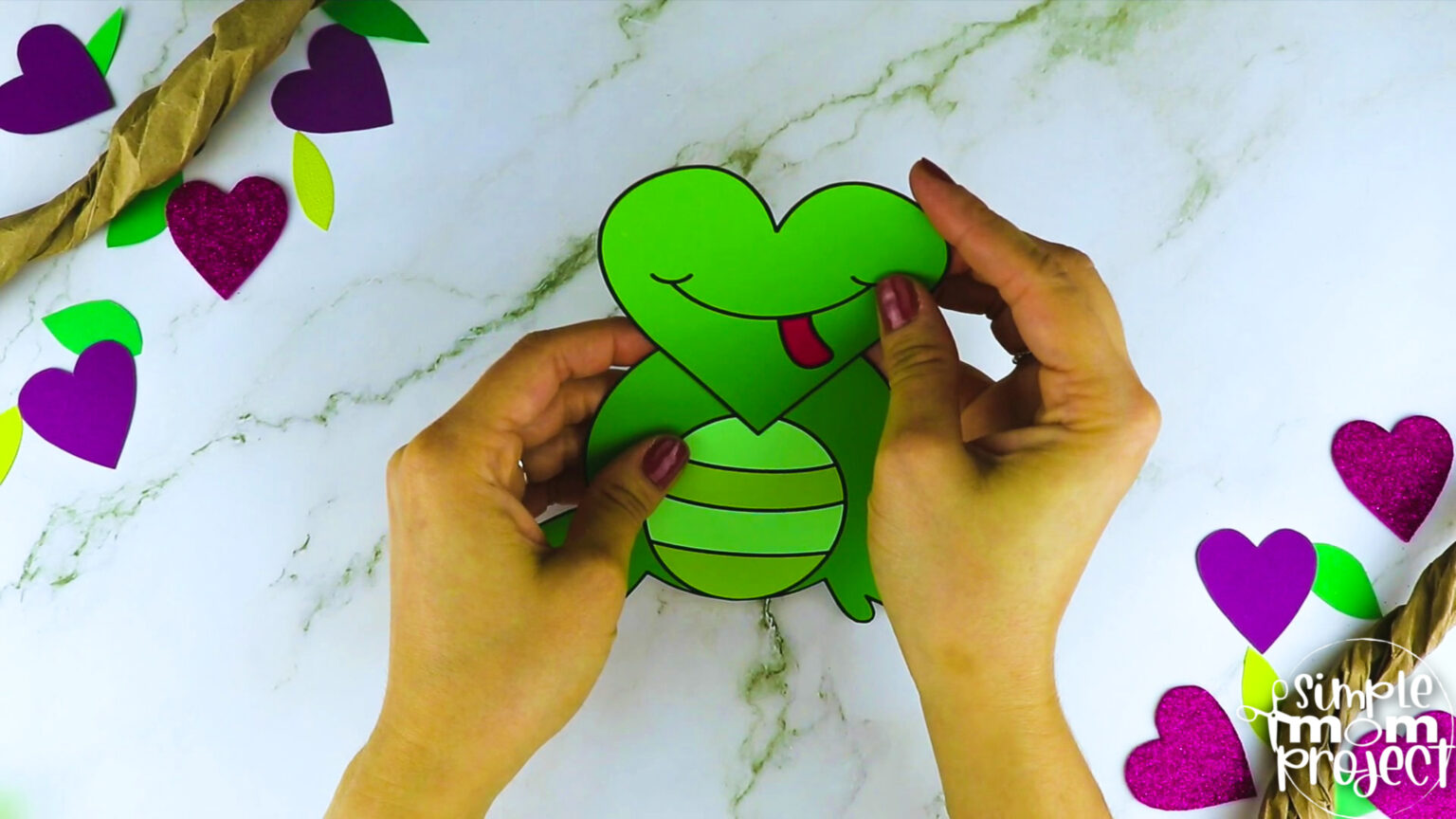 Printable Heart Frog Craft Template – Simple Mom Project