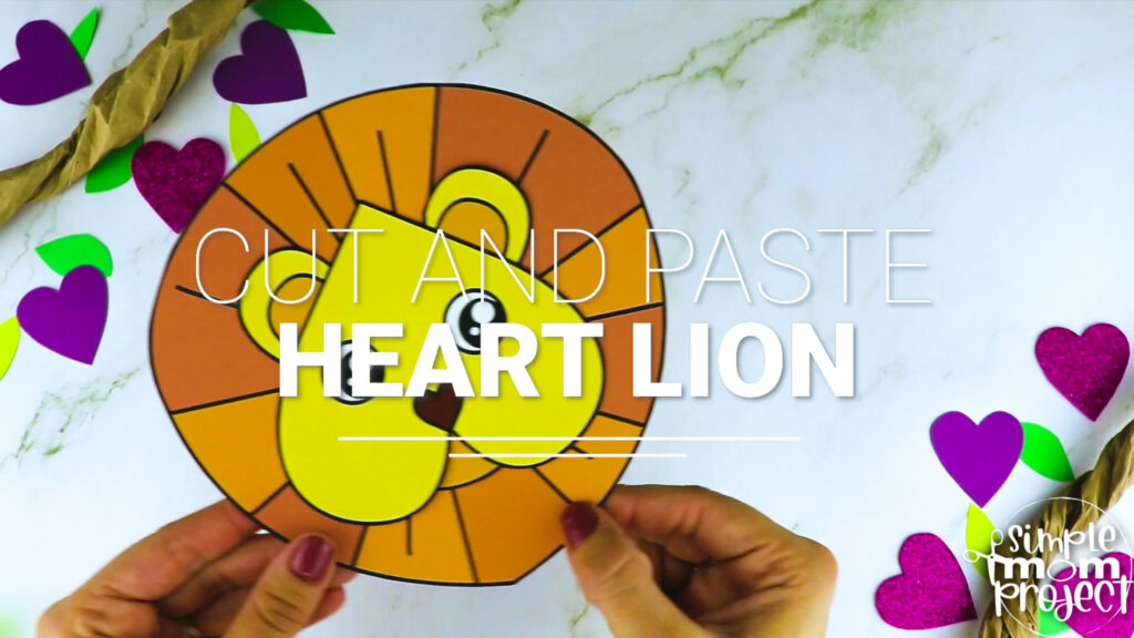 Printable Heart Lion Craft Template – Simple Mom Project